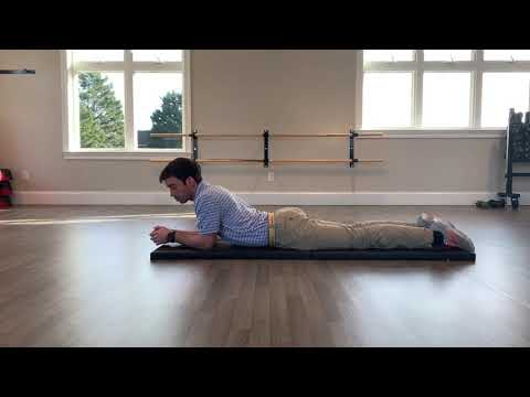 Low back pain relief - prone on elbows