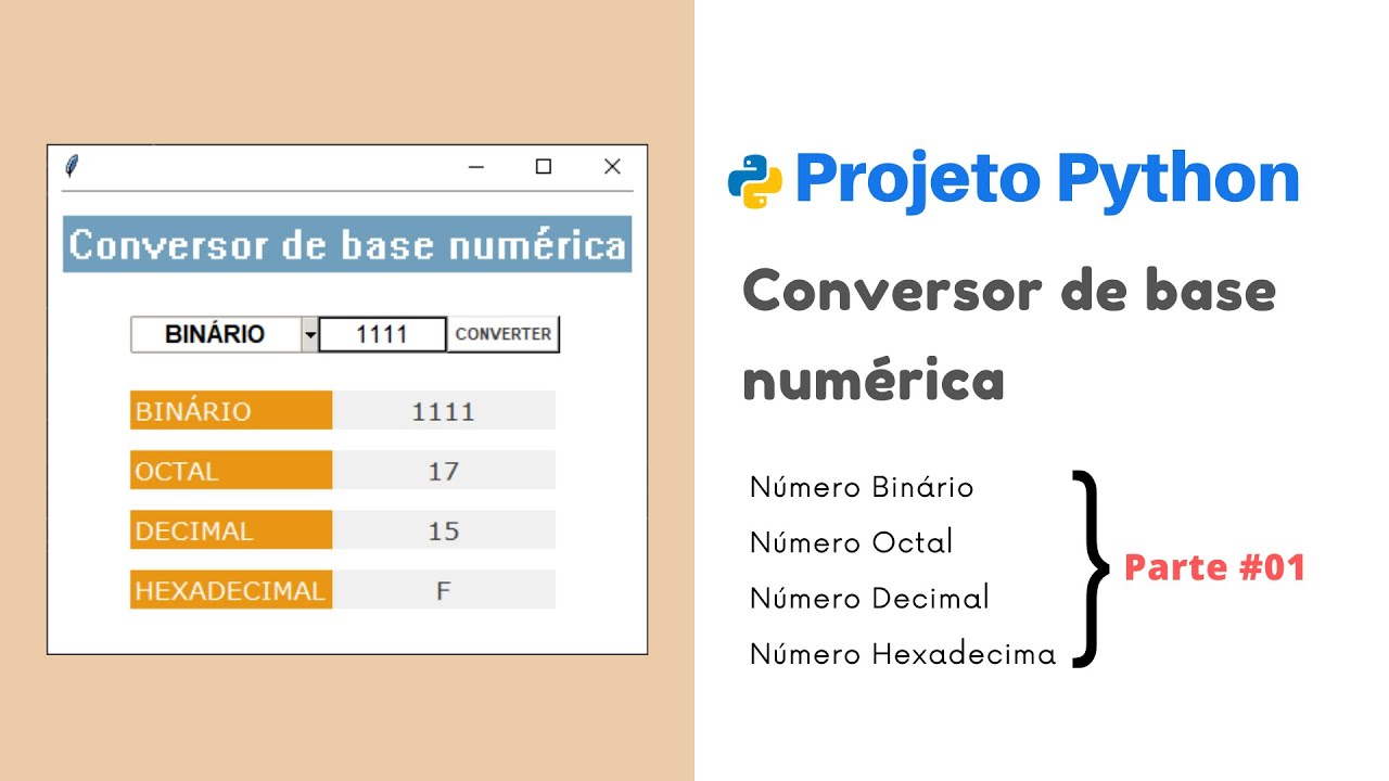 Calculadora de conversão de base numérica usando Python | Projeto Python - Parte #01