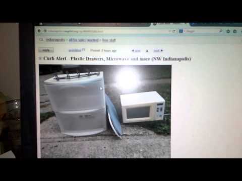Shopping the Craigslist free section for a storage bin