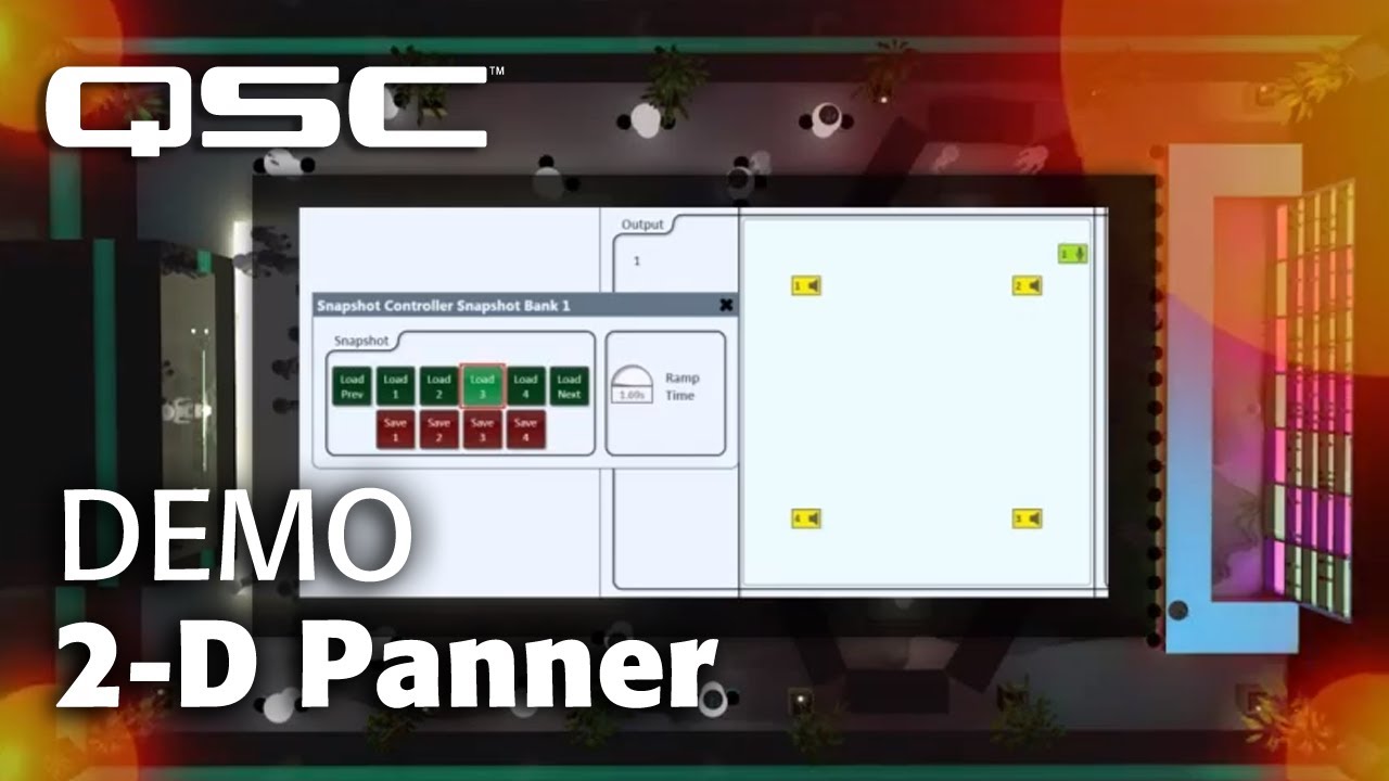 Q-SYS DEMO: 2-D Panner Demonstration