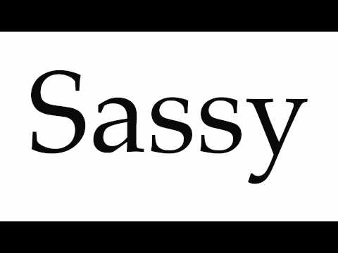 How to Pronounce Sassy