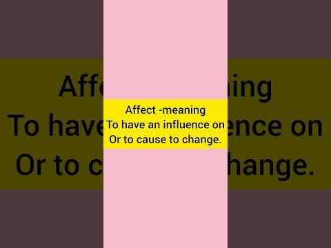 Affect meaning
