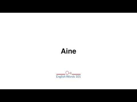 Aine - Irish name pronunciation