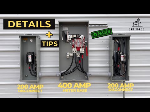 400 AMP w/ TWO DISCONNECTS - DETAIL OVERVIEW #electricalpanel #shopbuild #homesteading