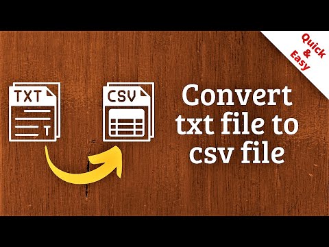 How to convert txt file to csv file (all steps)? | Easy way
