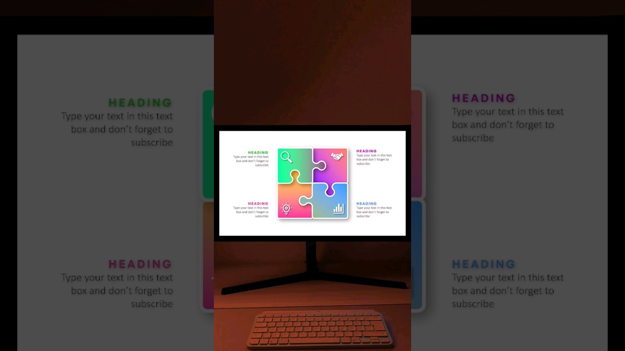 92 Infographic slide in PowerPoint, Num 4 #powerpoint #tutorial #morph
