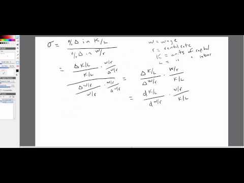Elasticity of Substitution in Production: Cobb-Douglas