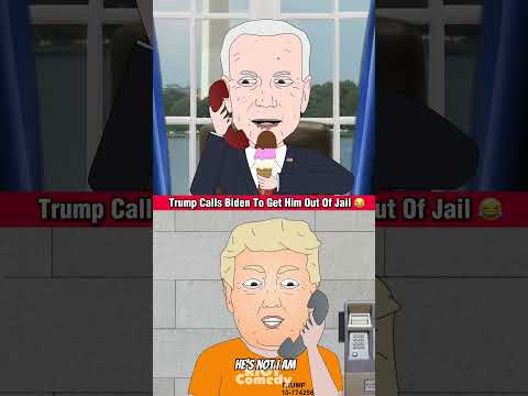 Trump Calls Biden To Get Him Out Of Jail 😂 #trumpmeme #trumpmemes #bidenmemes #bidenmeme