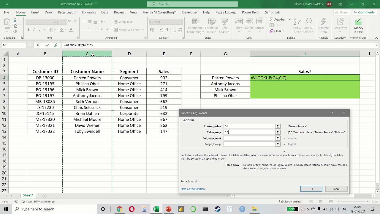 076 - VLOOKUP Function Argument