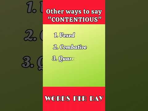 Another word for "CONTENTIOUS" #englishlearners #englishlearning #youtubeshorts