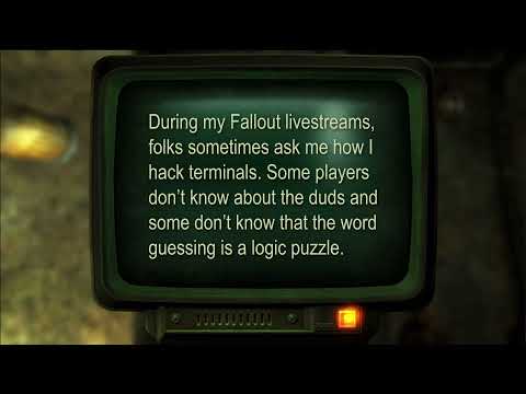 How to hack computers in FALLOUT 3 4 76 New Vegas hacking minigame tutorial remove duds