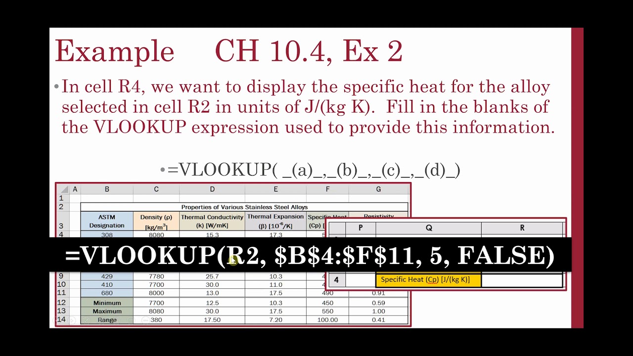 Lecture 12 Excel Basics LOOKUP