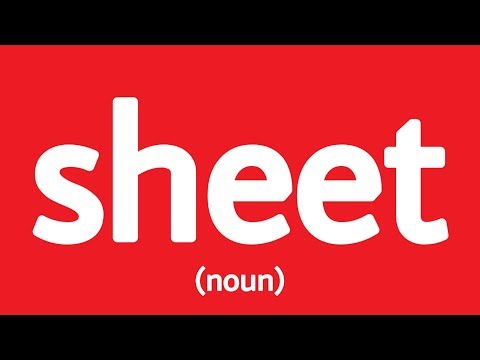 How to pronounce sheet (Definition + Example sentences)