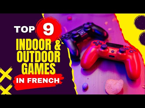Indoor and Outdoor Games in French | Easy Vocabulary for Beginners | French Words for Fun and Games