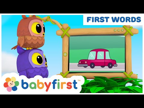 New Episode! - Hoot, Scoot & What | Learn First Words | Veggies & Vehicles for Babies | BabyFirst TV