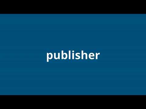 what is the meaning of publisher