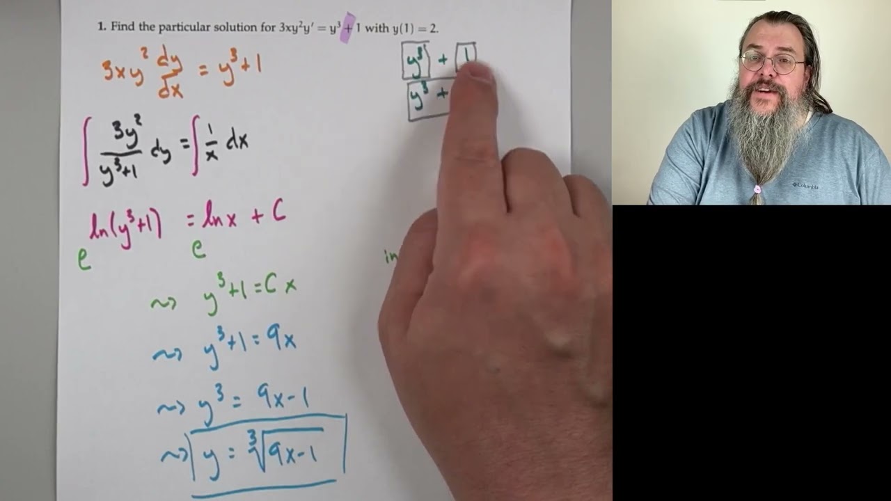 Differential equations, Final walkthrough (Fall 2022)