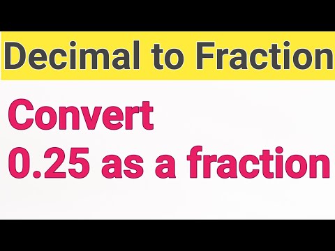 0.25 as a Fraction ||Decimal as a Fraction||Express 0.25 in the form of p/q