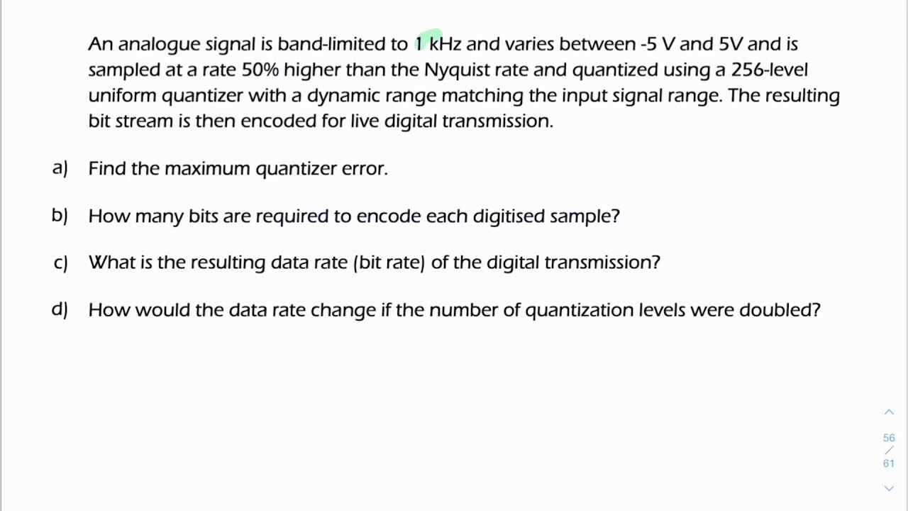 PS5: Quantization error
