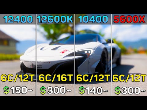 i5 12400f vs 12600k vs 10400f vs 5600x - 8 Games Test