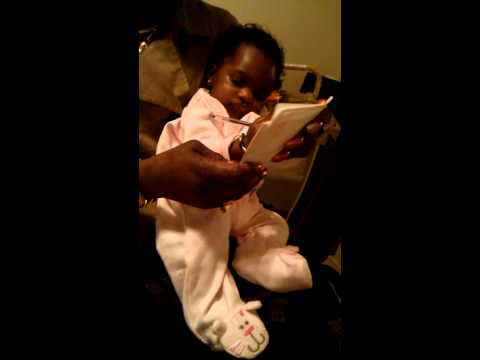 3Month baby trying to write her name