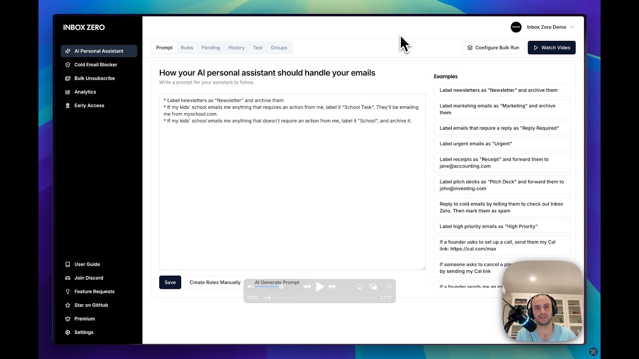 Inbox Zero - Your AI Personal Assistant For Email