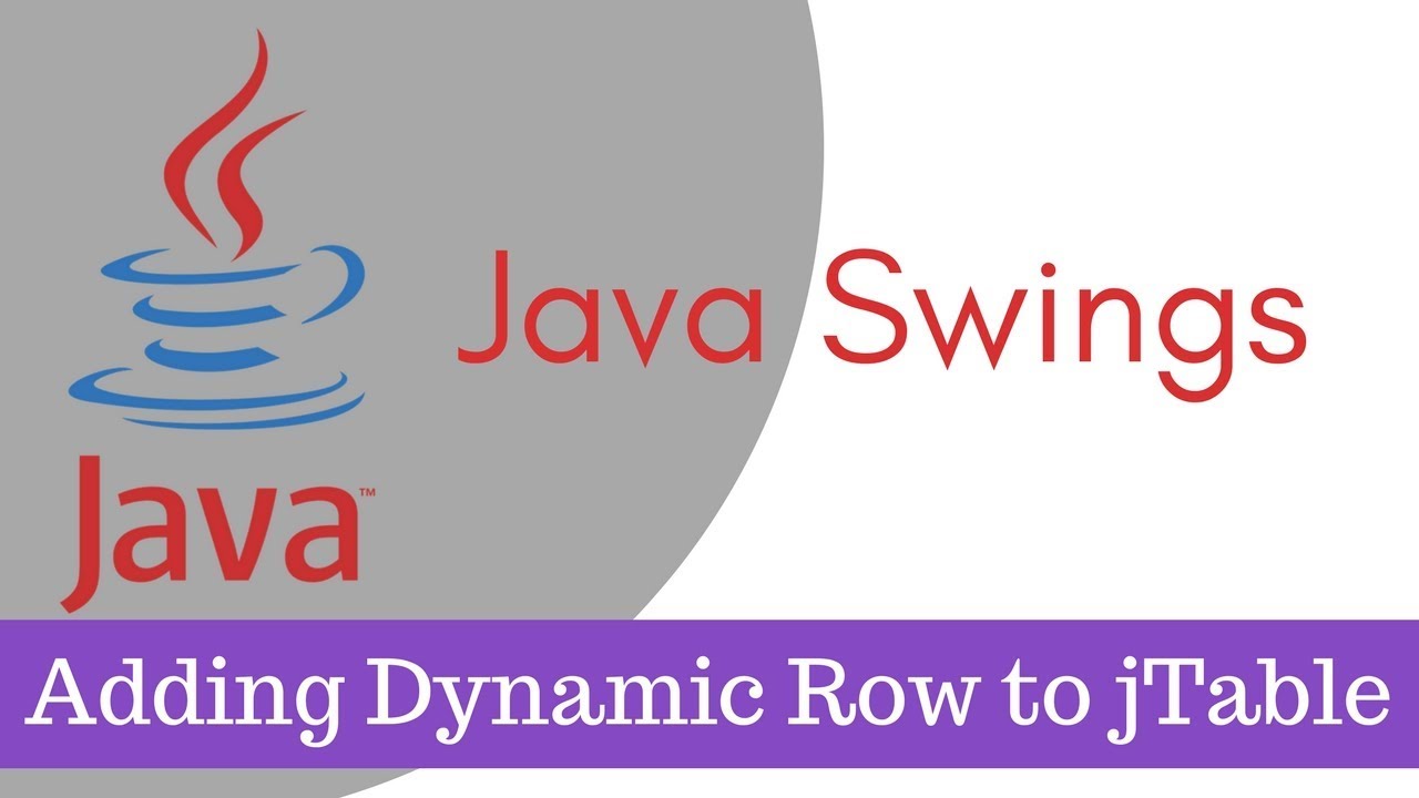 Java Tutorial[Java Swings] - Adding dynamic rows to jTable Part 12