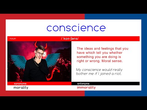 C O N S C I E N C E - WORD OF THE DAY - English - Meaning - Spelling - Synonyms and Antonyms