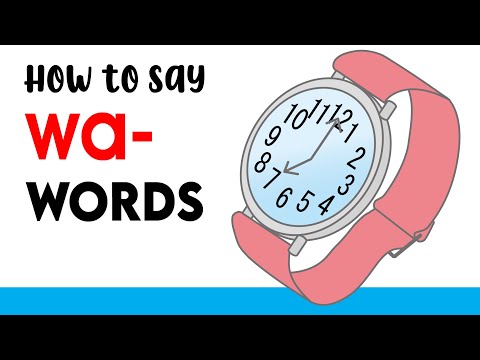 'wa' words | how to pronounce wa words | wa digraph