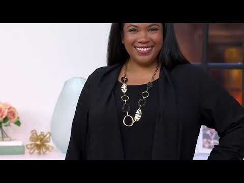 Susan Graver Textured Woven Cardigan & Liquid Knit Tank Set on QVC