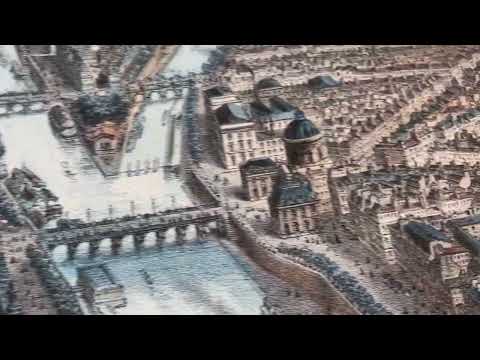Old bird's eye view map of Paris, France, 1867 | SKU: 189177