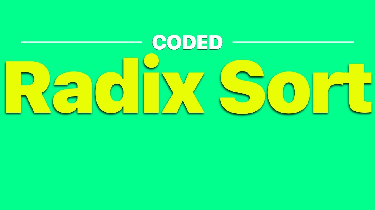 Radix Sort CODED | Java