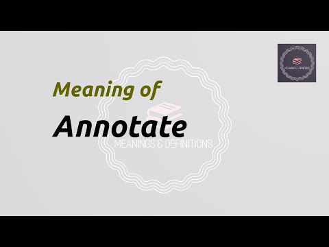 Meaning of "Annotate" (Verb) in Hindi | Annotate का मतलब हिंदी में