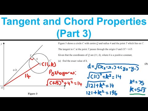 Tangent and Chord Properties (Part 3) - Circles (Year 1) - Edexcel AS and A Level Maths