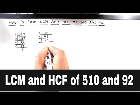 How to find the LCM and HCF of 510 and 92 / Finding lcm and hcf of two numbers / 510 and 92 LCM HCF