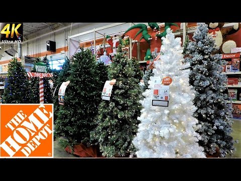 ALL CHRISTMAS TREES AT THE HOME DEPOT - Christmas Shopping Christmas Tree Shop (4K)