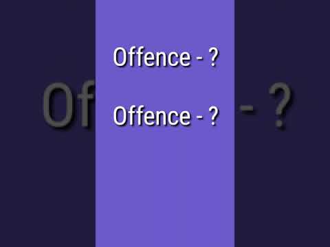 Two meaning of 'Offence' #shorts