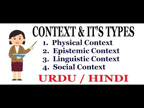 What is CONTEXT? | Types Of CONTEXT | Urdu / Hindi