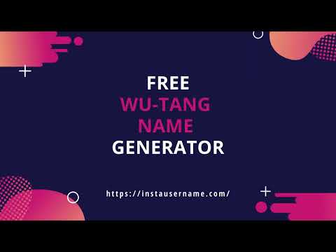 How to create a Wu-tang Clan name?