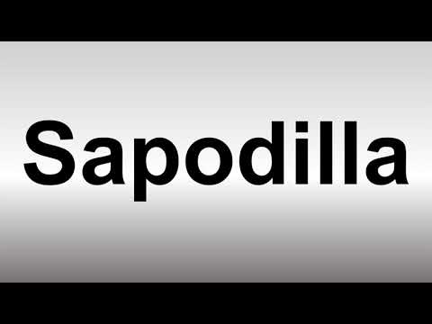 How to Pronounce Sapodilla