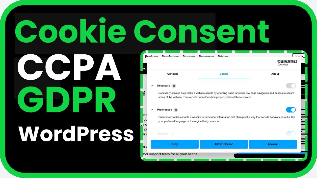 ✅ How to Add Cookie Consent (GDPR & CCPA) on WordPress – Full CookieBot Tutorial ✅