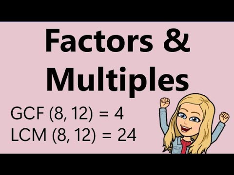 Factors and Multiples of whole numbers