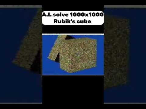 A.I. solve 1000x1000 rubik's cube #shorts #youtubeshorts #shortvideo