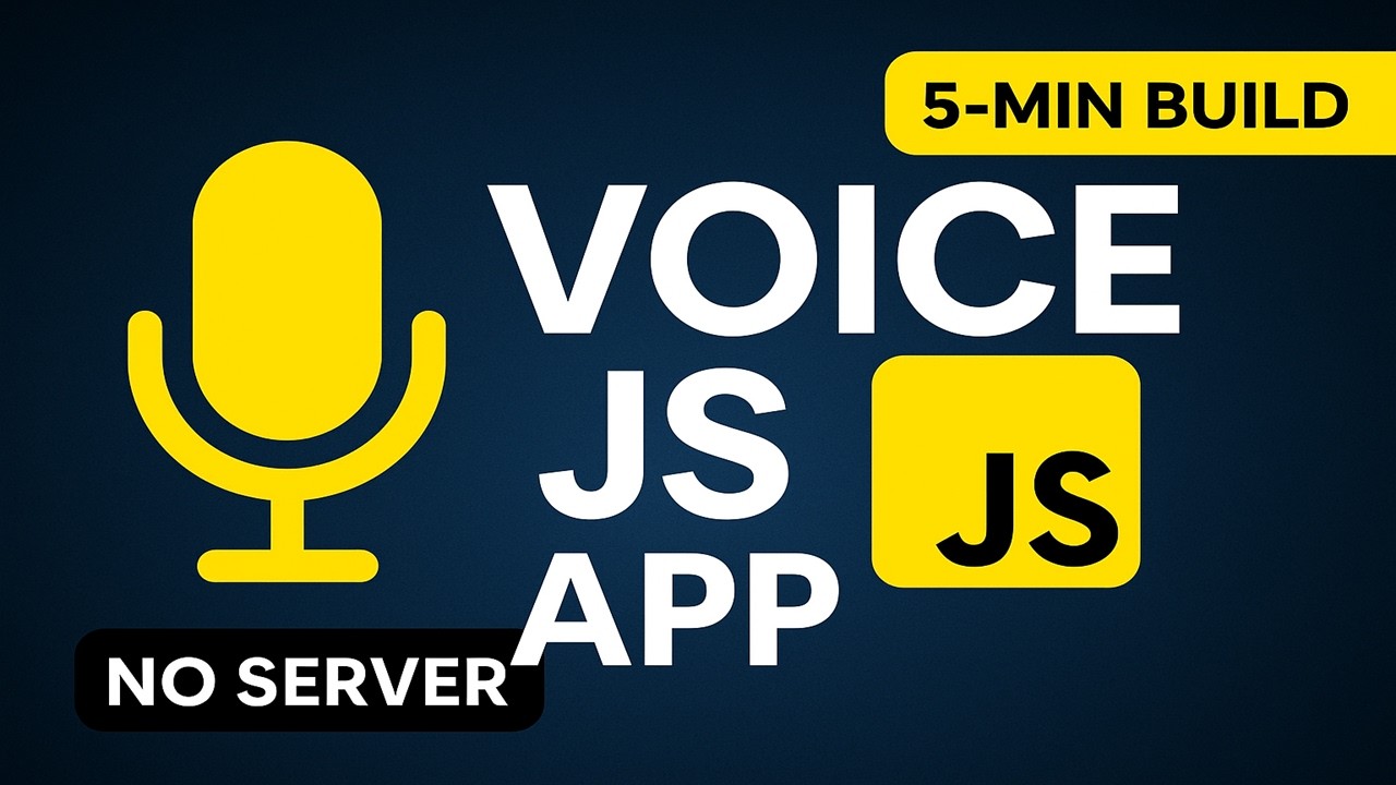 Voice Control JavaScript Tutorial | Web Speech API Hands‑On Project