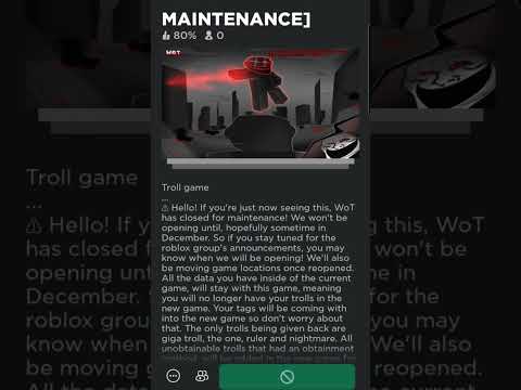 R.I.P World of trollge we will miss you
