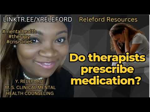 Do Therapists Prescribe Medication? #mentalhealth#psychiatricmedications#therapy#therapist