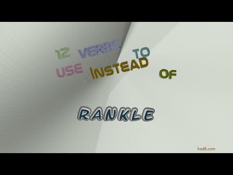 rankle - 14 verbs which are synonyms of rankle (sentence examples)