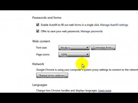 Google Chrome | Change font and font size