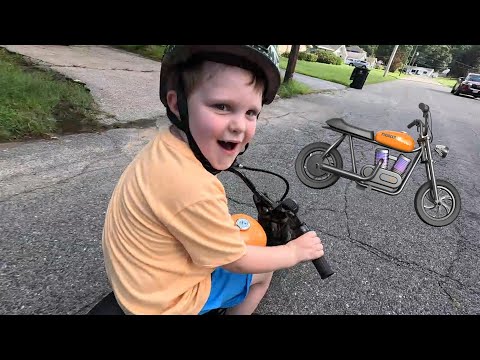 5 Y.O. on his first MOTORCYCLE! Motorcycles for kids - Hypergogo - BEST KIDS'S GIFT EVER