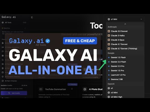 Galaxy.ai Review: This FREE ALL IN ONE AI Platform IS AMAZING! (2.5 Pro, 3.7 Sonnet,GPT-4o & Veo-2)